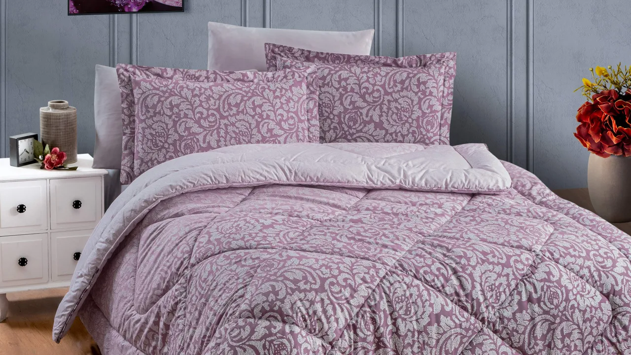 Pierre Cardin Uyku Seti Çift Kişilik Ombre Mürdüm - Pierre Cardin Home